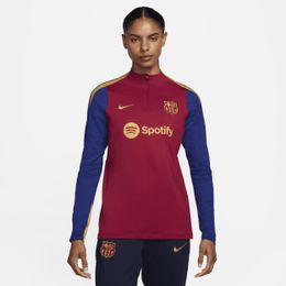 FC Barcelona Strike Nike Dri-FIT Fußball-Drill-Oberteil für Damen - Rot