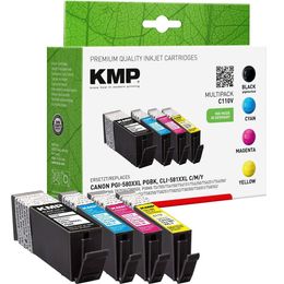 KMP Tintenpatronen Multipack C110V ersetzt Canon PGI-580PGBK/CLI-581