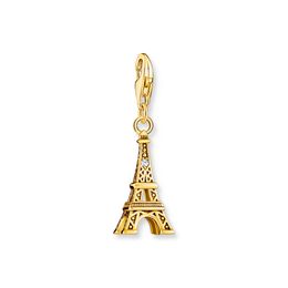 Thomas Sabo Charm-Anhänger Eiffelturm mit weißem Zirkonia vergoldet