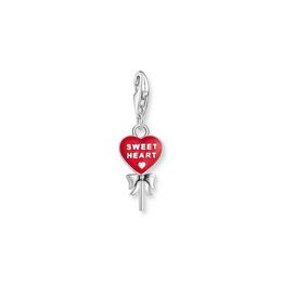 Thomas Sabo Charm-Anhänger roter Herz-Lollipop Silber