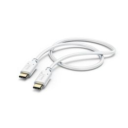 Hama Ladekabel, USB-C - USB-C, 1,5 m, Weiß USB-Kabel, USB-C, (150 cm), schwarz