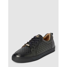 LEANDRO LOPES Sneaker aus Leder Low Top in black