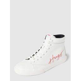 Hugo High Top Sneaker mit Kontrastbesatz Modell 'Dyer' in black