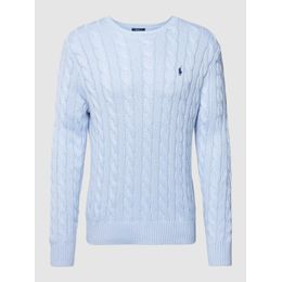 Polo Ralph Lauren Strickpullover mit Logo-Patch mit Zopfmuster