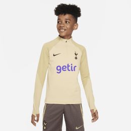 Tottenham Hotspur Strike Third Nike Dri-FIT Fußball-Drill-Oberteil aus Strickmaterial für ältere Kinder - Braun