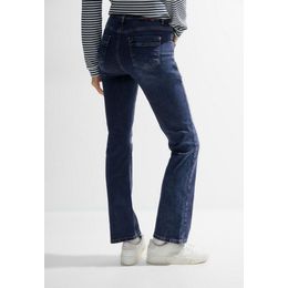 Cecil Bootcut-Jeans High Waist, blau