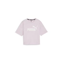 Puma Crop-Top Essentials Logo Cropped T-Shirt Damen, lila