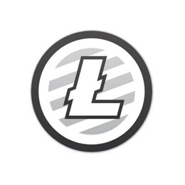 HOOPOMANIA Aufkleber Aufkleber Litecoin Logo Ø 95 mm 10-er Pack
