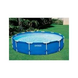 Intex Frame Pool Set Rondo, Ø 366cm x 76cm, Schwimmbad blau Wasserinhalt: 6.503 Liter Wassertiefe max.: 61 cm Aufbau: Ablassventil