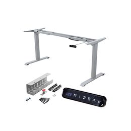 Albatros International Schreibtisch Albatros elektrisch höhenverstellbares Tischgestell mit Kabelkanal S5S (Silber mit Kabelkanal)