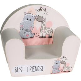 KNORRTOYS® Sessel Best Friends, für Kinder; Made in Europe, grau|rosa
