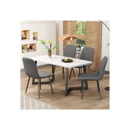 Ulife Essgruppe Esstisch mit 4 Stühlen Moderner Küchentisch Set