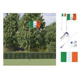 vidaXL Fahne Flagge Irlands mit Mast 5