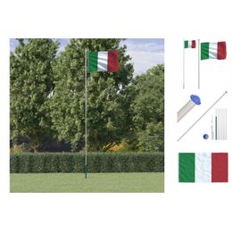 vidaXL Fahne Flagge Italiens mit Mast 6