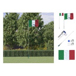 vidaXL Fahne Flagge Italiens mit Mast 5