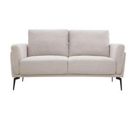 Miliboo Design-Sofa mit Stoff im Samtdesign Beige 2-Sitzer MOSCO