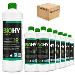 BiOHY Spülmittel 12er Pack (12 x 1 Liter Flasche) Geschirrspülmittel (12-St)