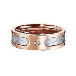 Vivance Partnerring mit Gravur Classic Ring aus Edelstahl mit einem Zirkonia Stein