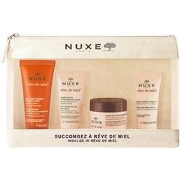 NUXE Paris Nuxe Gesichtspflege Rêve de Miel Geschenkset Gesicht und Körper Reinigungsgel 30 ml + Gesichtsbalsam 15 ml + Körperlöl-Balsam 30 ml + Hand- Und Nagelcreme 15 ml