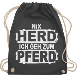 Shirtracer Turnbeutel Nix Herd ich geh zum Pferd