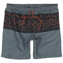 Red by EMP Swim Shorts With Graphic Design Badeshort dunkelgrau in L