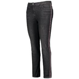 SAMOON 5-Pocket-Jeans, schwarz