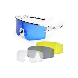 YEAZ Sportbrille SUNTHRILL SET sport-sonnenbrille weiß/blau