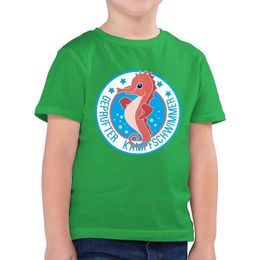 Shirtracer T-Shirt Seepferdchen Schwimmer Kinder Sport Kleidung