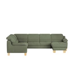 meinSofa Wohnlandschaft Hanna ¦ grün ¦ Maße (cm): B: 322 H: 84 T: 264