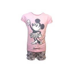 Disney Minnie Mouse Schlafanzug Minnie Maus 100 Jahre Disney (2 tlg) Mädchen Pyjama Set kurz Gr. 140-164 cm
