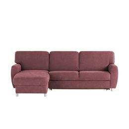 Smart Ecksofa Valencia ¦ rot ¦ Maße (cm): B: 263 H: 90 T: 173