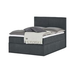 Boxi Boxspringbett mit trendigem Keder Boxi Urban ¦ grau ¦ Maße (cm): B: 140 H: 125