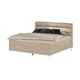 Höffner Boxspringbett Lina ¦ beige ¦ Maße (cm): B: 168 H: 122