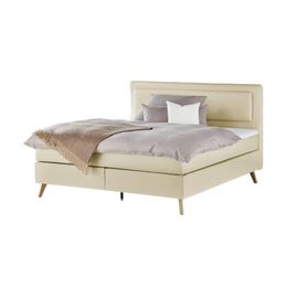 Höffner Boxspringbett Gorge ¦ beige ¦ Maße (cm): B: 200 H: 118