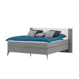 SKAGEN BEDS Boxspringbett Synda ¦ grau ¦ Maße (cm): B: 220 H: 107