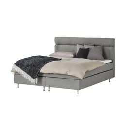 Höffner Boxspringbett Fero ¦ grau ¦ Maße (cm): B: 151 H: 105,5