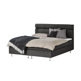 Höffner Boxspringbett Fero ¦ grau ¦ Maße (cm): B: 151 H: 105,5