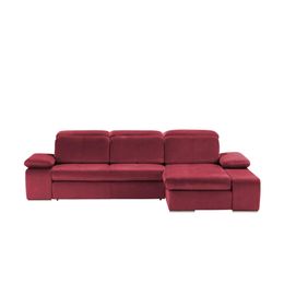 switch Ecksofa aus Mikrofaser Avilla ¦ rot ¦ Maße (cm): B: 285 H: 86 T: 187