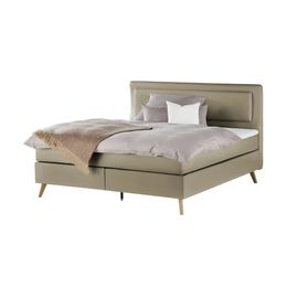 Höffner Boxspringbett Gorge ¦ beige ¦ Maße (cm): B: 180 H: 118