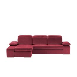 switch Ecksofa aus Mikrofaser Avilla ¦ rot ¦ Maße (cm): B: 285 H: 86 T: 187