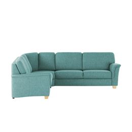 Smart Ecksofa Valencia ¦ türkis/petrol ¦ Maße (cm): B: 242 H: 90 T: 272