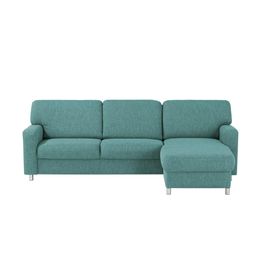 Smart Ecksofa Valencia ¦ türkis/petrol ¦ Maße (cm): B: 253 H: 90 T: 173