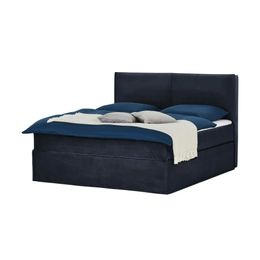 Boxi Boxspringbett 160 x 200 cm mit trendigem Keder Boxi Urban ¦ blau ¦ Maße (cm): B: 160 H: 125