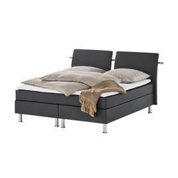 Höffner Boxspringbett Krom ¦ grau ¦ Maße (cm): B: 232 H: 122