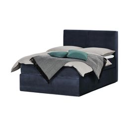 Boxi Boxspringbett 140 x 200 cm Boxi Classic ¦ blau ¦ Maße (cm): B: 140 H: 125