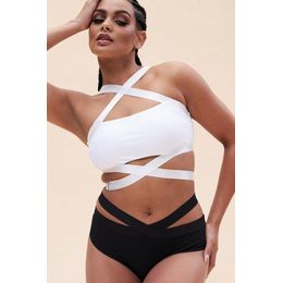 Lunalae Trainingstop Lunalae Top Renee Crop Bra Weiß M (1-tlg)