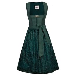 Marjo Trachtenkleid Midi Dirndl 2tlg. 65cm NADESCHA flaschengruen