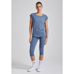 SPORTKIND Funktionsshirt Tennis Loose Fit Shirt Mädchen & Damen grau blau