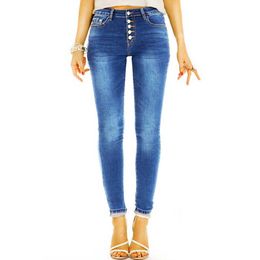 be styled Skinny-fit-Jeans Medium waist Röhren Hose mit Knopfleiste skinny Jeans
