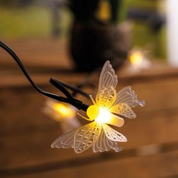 Esotec Solar Lichterkette Schmetterlinge 30 led warmweiß Party Garten Solar 102183